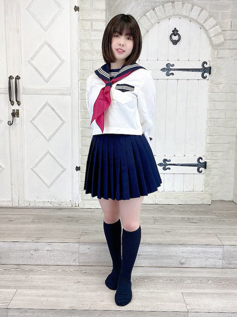 wcs-11s[1818n] t180 l25 秋冬クリームセーラー服上下セット T180 スカート丈25cm – COSMATE JAPAN